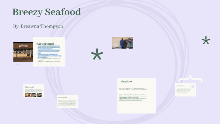 Breezy Seafood by Breawna Thompson on Prezi