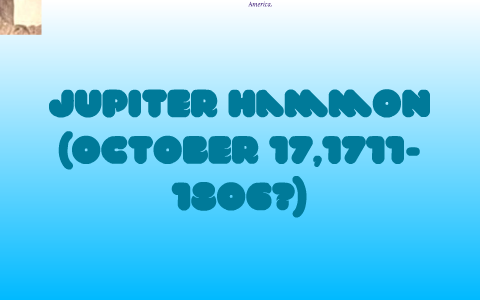 Jupiter Hammon by Frances Adams