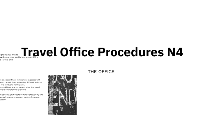 TRAVEL OFFICE PROCEDURES N4 by MAKHOSAZANA USMAN on Prezi