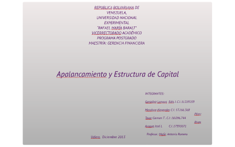 Apalancamiento y Estructura de Capital by carmen perez on Prezi