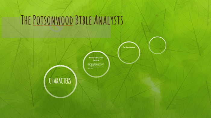 The Poisonwood Bible Analysis by maria johnson on Prezi