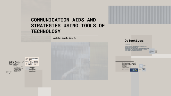 Communication Aids and Strategies Using Tools of Technology by Karylle ...