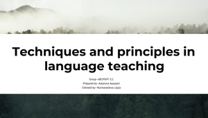 Techniques and principles in language teaching by Аяулым Аскарова on ...