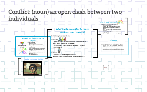 Conflict: (noun) an open clash between two individuals by on Prezi