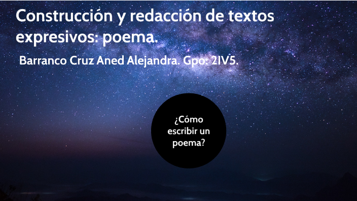Construcción y redacción de textos expresivos: poema. by Alejandra ...