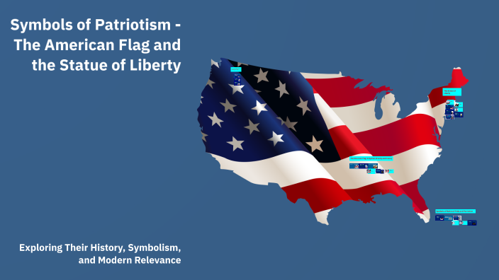 Symbols of Patriotism - The American Flag and the Statue of Liberty by ...