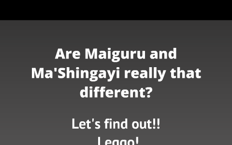 Maiguru vs. Ma' Shingayi by Michael Olujimi on Prezi