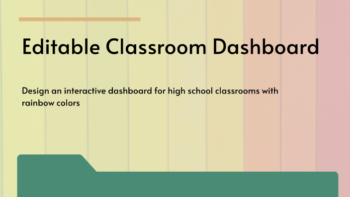 Editable High School Classroom Dashboard by Jennifer Letzerich on Prezi