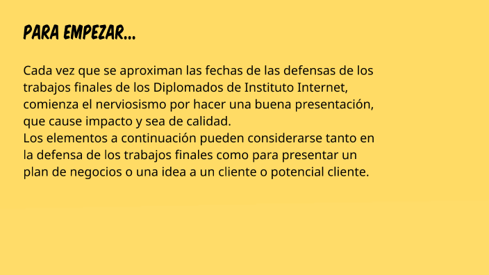 ELEMENTOS CLAVES DE UNA BUENA PRESENTACION by Victoria Esquer on Prezi