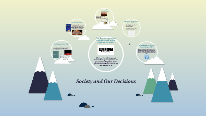 How does the culture and society in which we live, shape our by ...