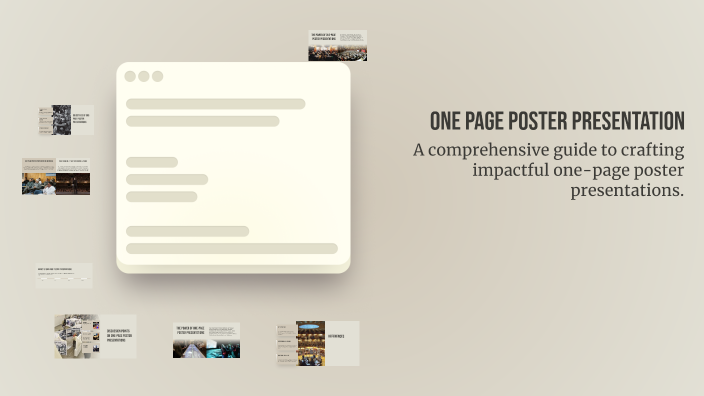 One Page Poster Presentation by Tiwonge Ganunga on Prezi