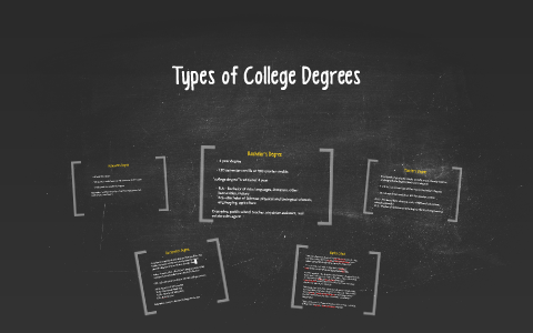 Types of College Degrees by alex kelly on Prezi