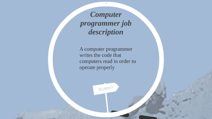 Computer programmer job description by Landon Pimentel on Prezi