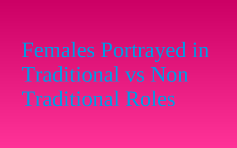 Traditional vs Non Traditional Women's Roles in Advertising by Michaela ...