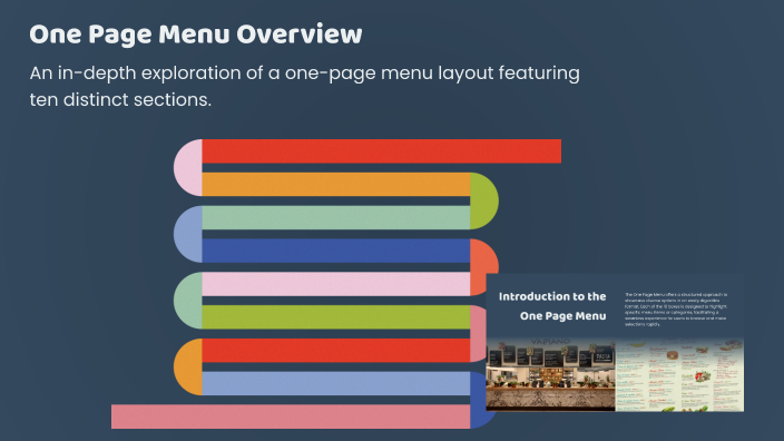 One Page Menu Overview by mel mais on Prezi