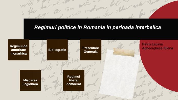 Regimul politic in Romania in perioada intrerbelica by Lavinia Petris ...