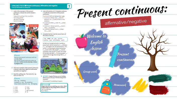 Present continuous by Луна Зарипова on Prezi
