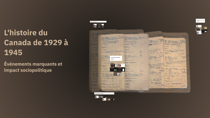 L'histoire du Canada de 1929 à 1945 by Sarah Eclou Johnson on Prezi