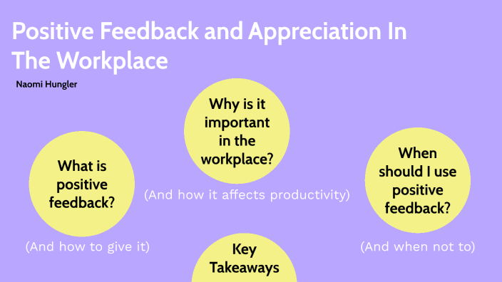 The purpose and importance of positive feedback/appreciation messages ...