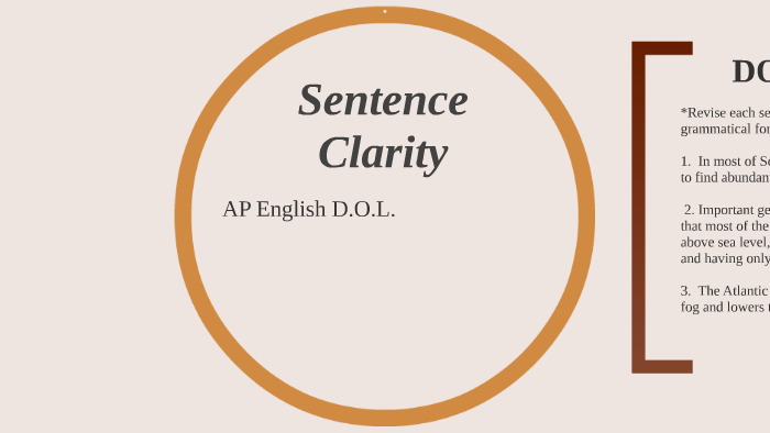 Sentence Clarity DOL by Whitney Hegg on Prezi