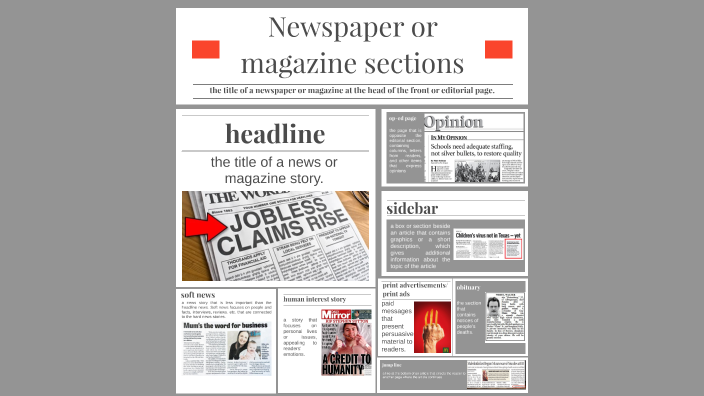 Parts of a newspaper or magazine II by Luis López on Prezi