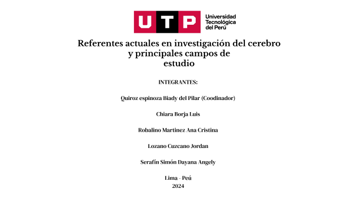 Investigaciones y principales campo de estudio del cerebro by BLENKEY ...