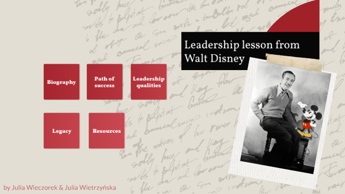 Leadership lesson from Walt Disney by Julia Wieczorek on Prezi