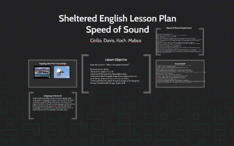 Speed of Sound - Sheltered English Lesson Plan by Jenna Cirillo on Prezi