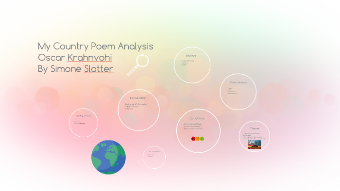 My Country Poem Analysis by Simone Slatter on Prezi