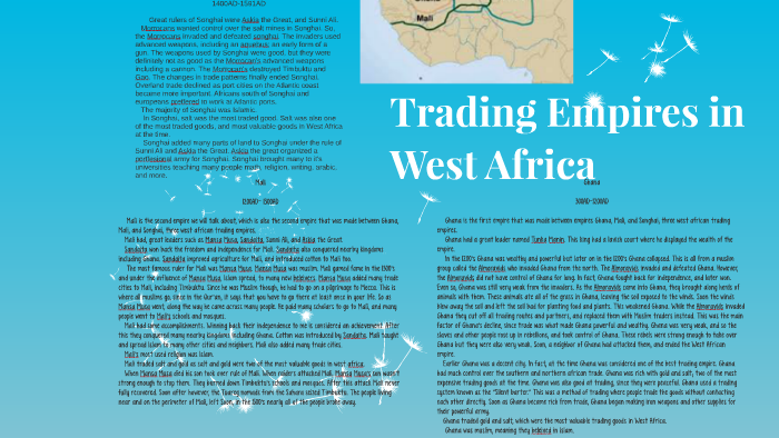 Trading Empires in West Africa by Jonathan Porter on Prezi