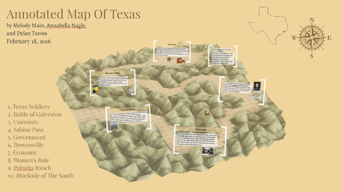 Annotated Map Of Texas by Annabella Nagle on Prezi