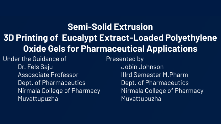 Semi-Solid Extrusion 3D Printing by Jobin Johnson on Prezi