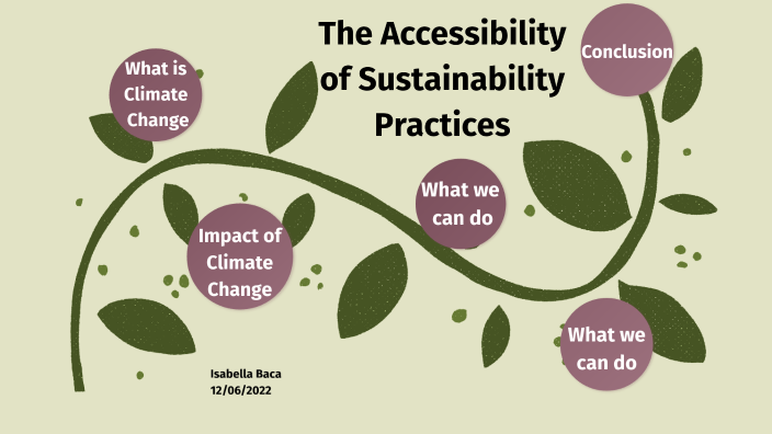 The Accessibility of Sustainability Practices by Isabella Baca on Prezi