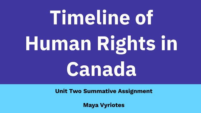 Timeline of Human Rights in Canada by Maya v on Prezi
