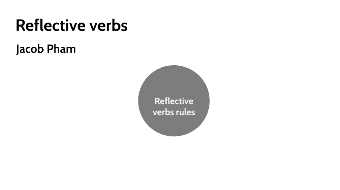 Reflective Verbs by Jacob Pham on Prezi