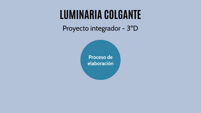 Luminaria colgante by Nicolás Popp on Prezi