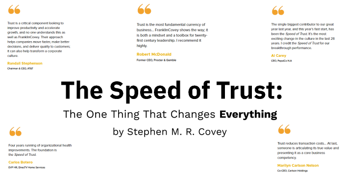 The Speed of Trust by Vanessa Schulz on Prezi
