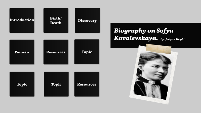 Biography of Sofya Kovalevskaya by JACLYNN WRIGHT on Prezi