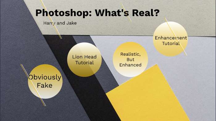 Photoshop: Real or Fake? by Harry G on Prezi
