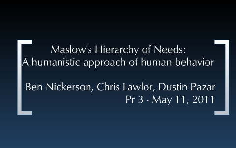 Maslow's Hierarchy of Needs by Ben Nickerson on Prezi