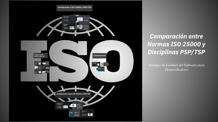 Comparación entre Normas ISO 25000 y Disciplinas PSP/TSP by Jesus Angarita on Prezi