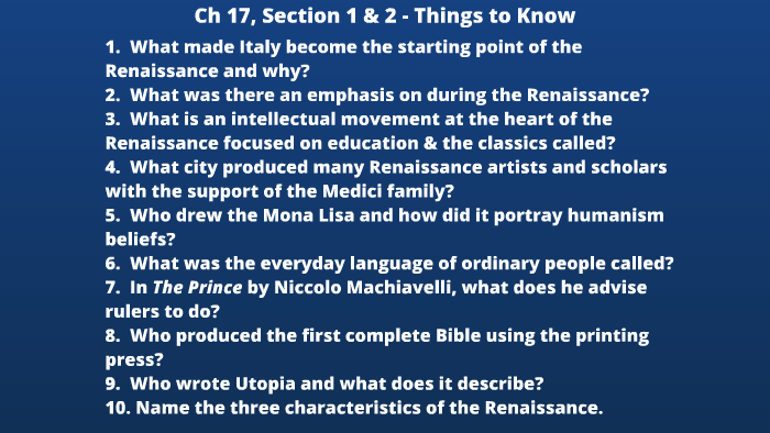 WH 17/19/20 European Renaissance and Reformation/Age of Exploration by ...