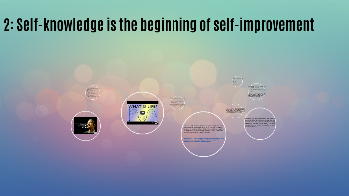 2: Self-knowledge is the beginning of self-improvement by DON'S LIVING ...