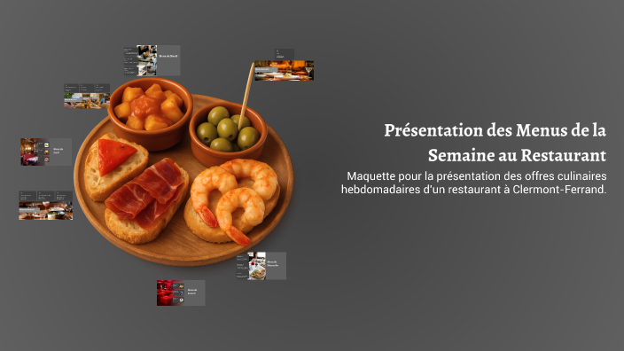 Présentation des Menus de la Semaine au Restaurant by Elliott pinto on ...
