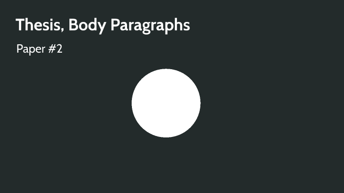 Paper #2 Thesis, Body Paragraphs by Margot Connolly on Prezi