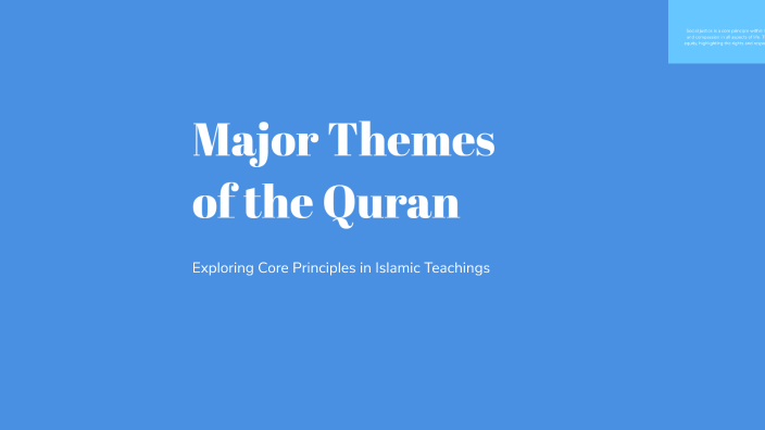 Major Themes of the Quran by Omer Parlak on Prezi