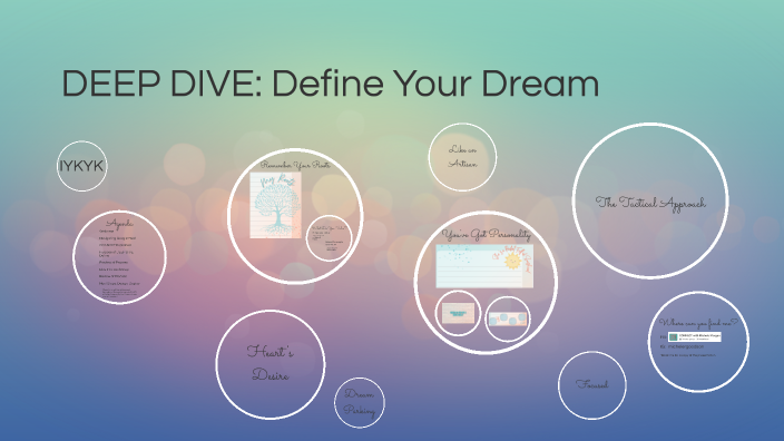DEEP DIVE: Define Your Dream by Michele Goodson on Prezi