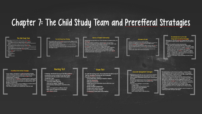 Chapter 7: The Child Study Team and Prerefferal Stratagies by Mike ...