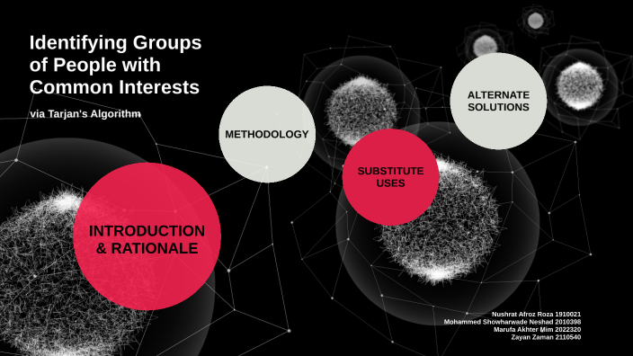 Identifying Groups of Strongly Connected People by Zayan Zaman on Prezi