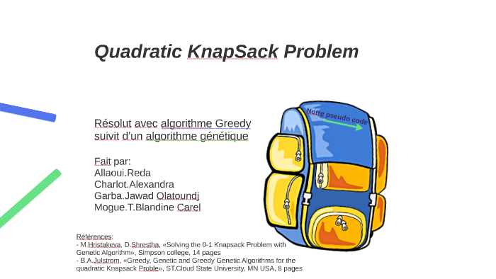 Quadratic Knapsack Problem By Alexandra Charlot On Prezi